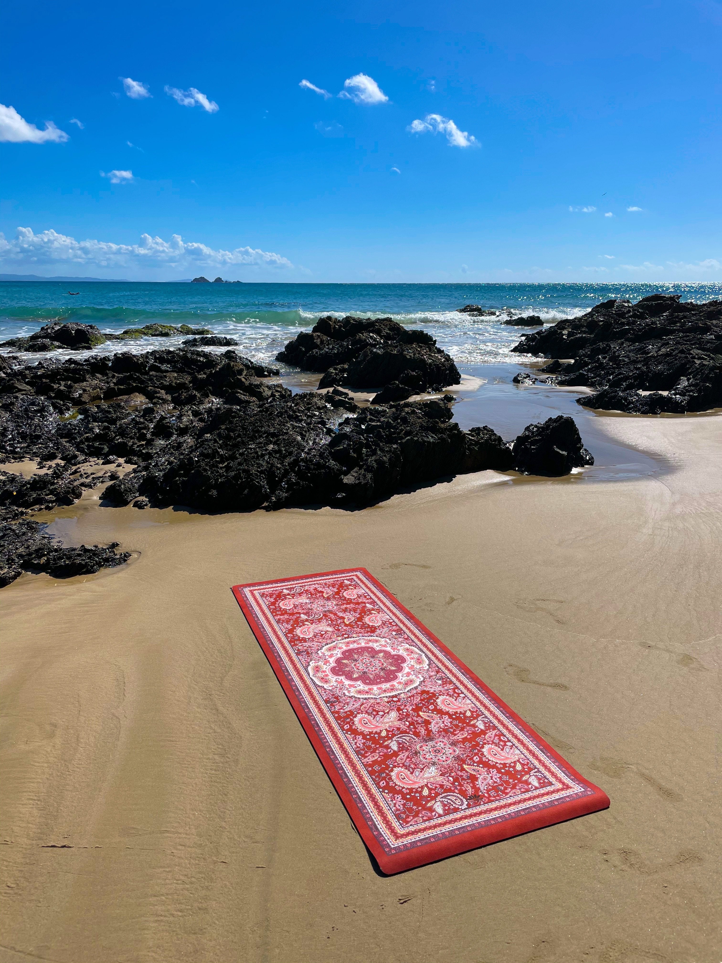 Yoga Mat - TRAVEL Paisley Earth Slim Foldable (1.5mm) – Divine Goddess ...